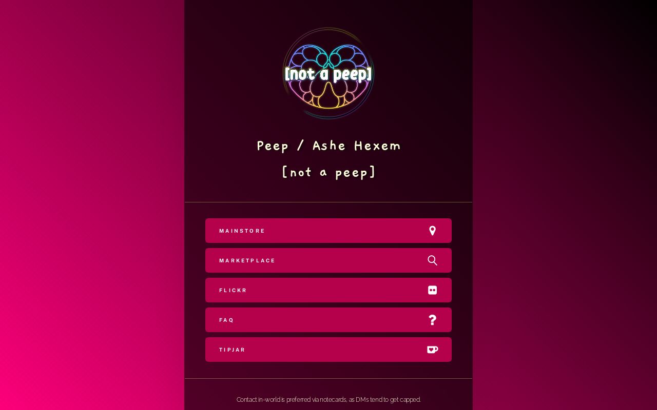 [not a peep] info hub